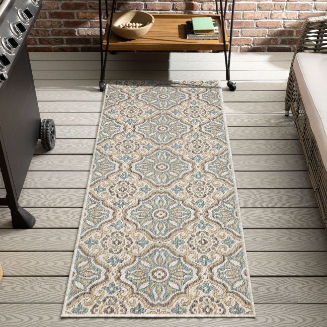 Mohawk Home - MH Outdoor - Portugal Tile Light Platinum 92312 from Znet ...
