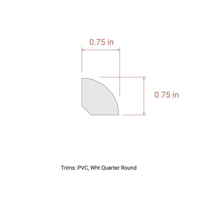 Aladdin's Performance Accessories - White Quarter Round - AVQND-WHITE ...